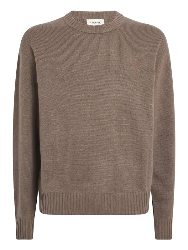 FRAME Cashmere Crewneck Sweater - Brown
