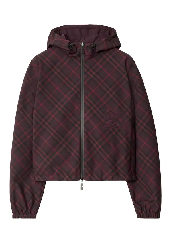 Burberry Check Reversible Cropped Jacket - Red