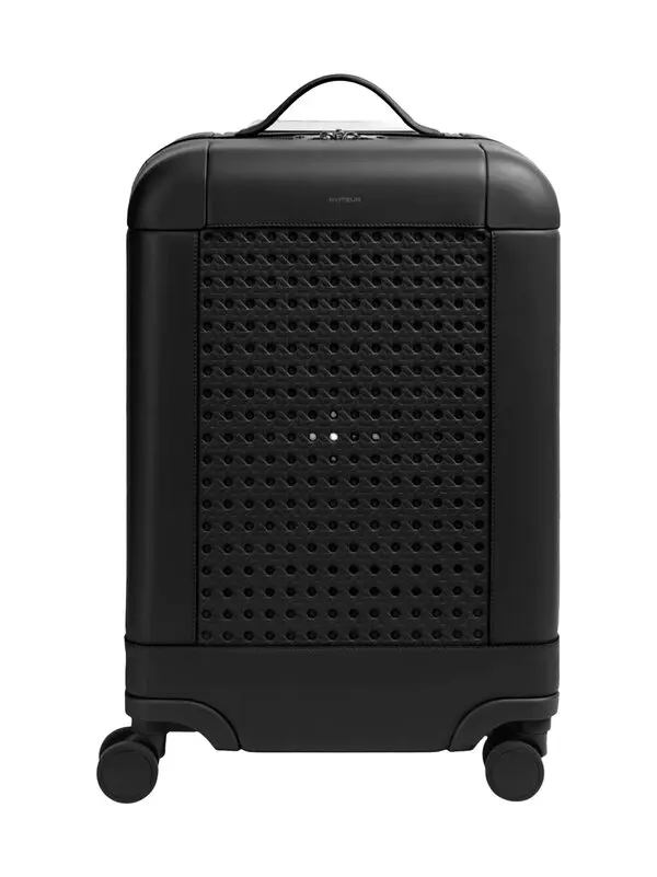 AVITEUR Leather Carry-on Suitcase - Black