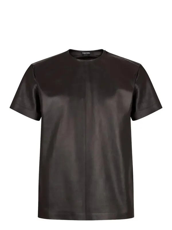 TOM FORD Lambskin T-shirt - Brown