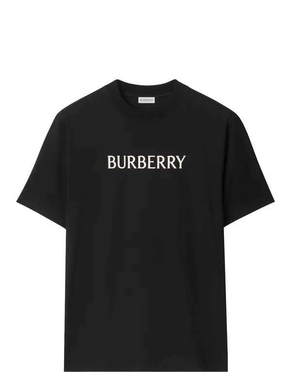 Burberry Cotton Logo Slim T-shirt - Black