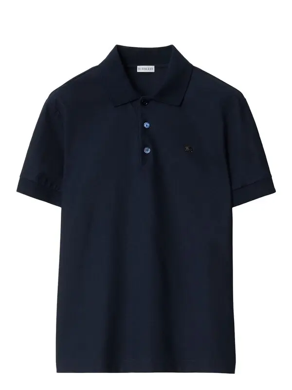 Burberry Cotton Ekd Polo Shirt - Navy