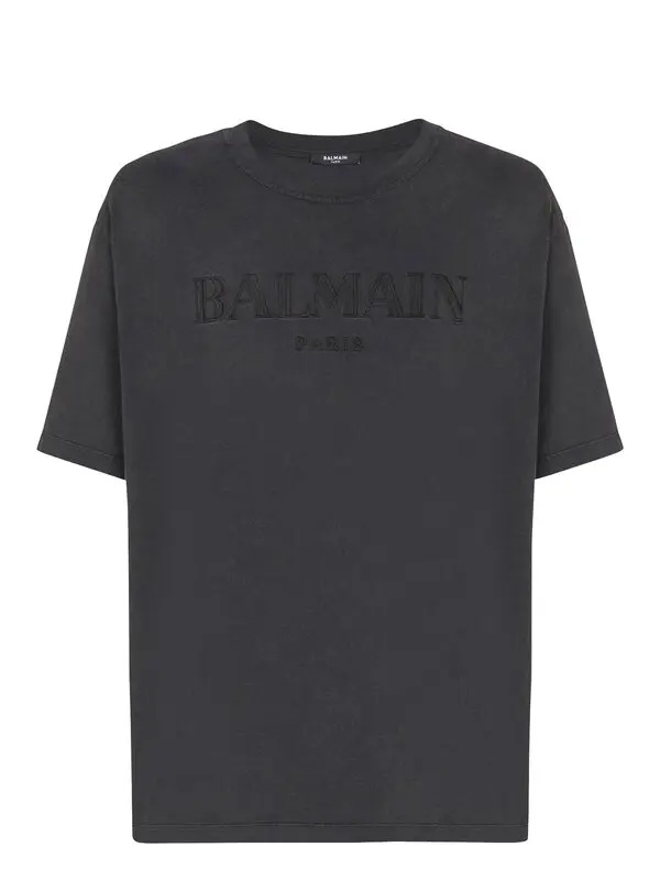 Balmain Cotton Logo T-shirt - Grey