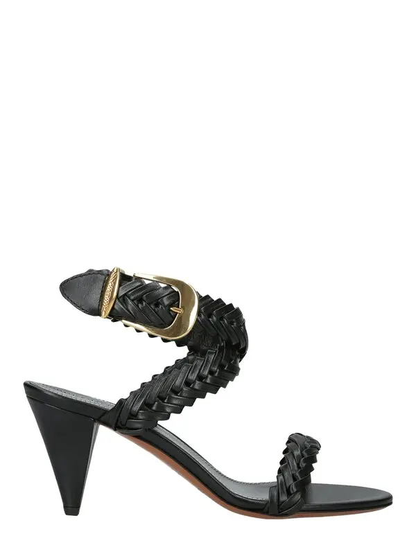 Zimmermann Calf Leather Helix 75 Sandals - Black
