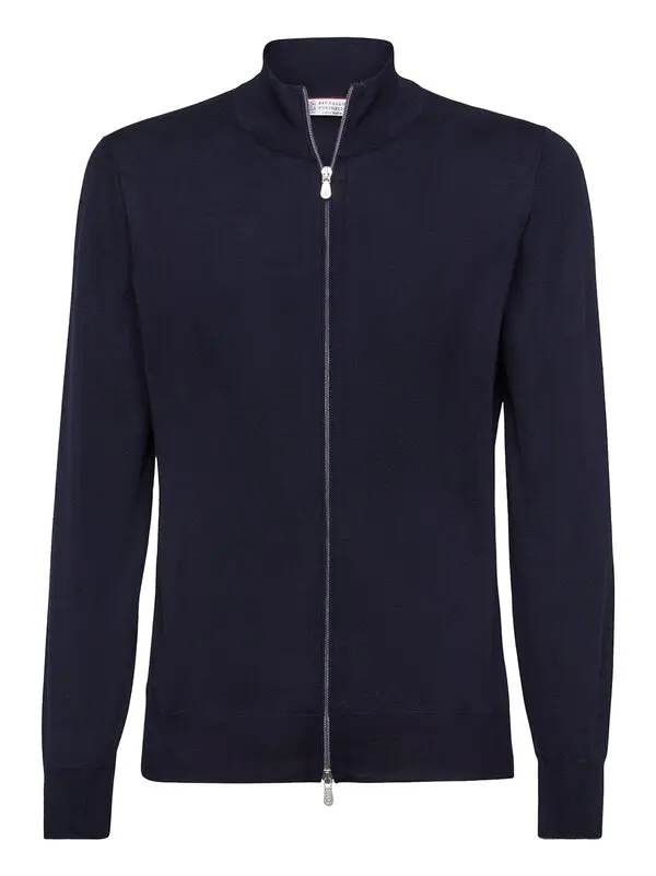 Brunello Cucinelli Cashmere-silk Cardigan - Blue