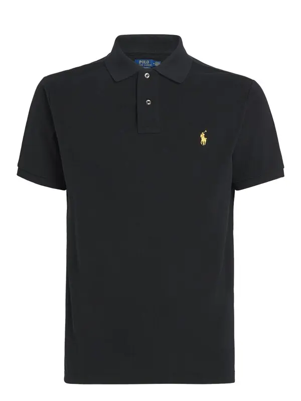 Polo Ralph Lauren Cotton Mesh Slim-fit Polo Shirt - Black
