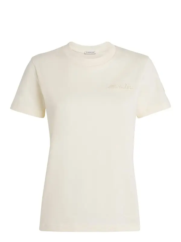 Moncler Cotton Logo T-shirt - White