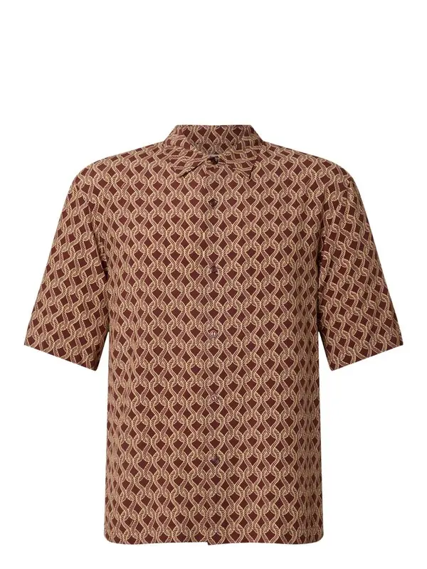 Sandro Rope-print Shirt - Brown