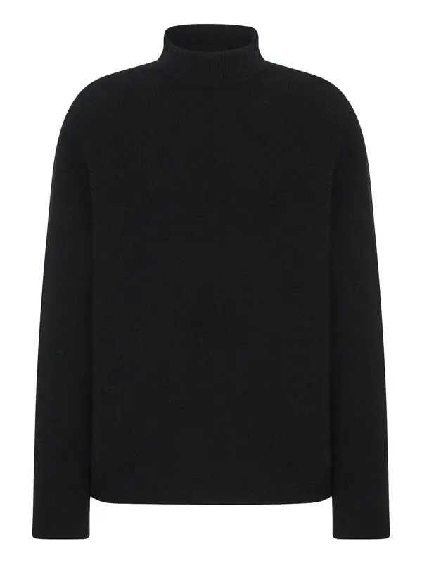 THE ROW Heiti Cashmere Rollneck Sweater - Black