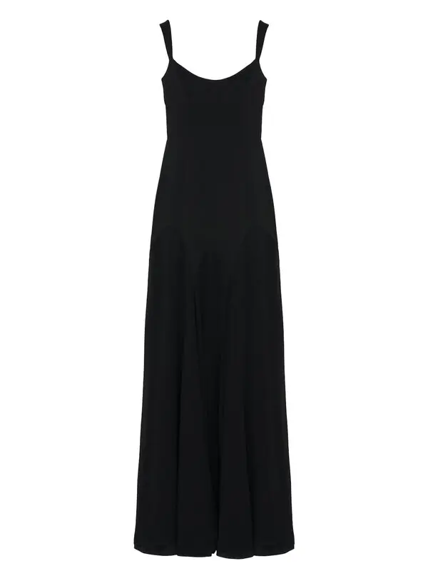 Alexander McQueen Satin Maxi Dress - Black