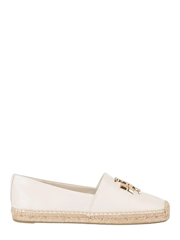 Tory Burch Leather Eleanor Espadrilles - Ivory