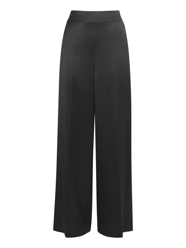 JOSEPH Satin Tailored Trousers - Black