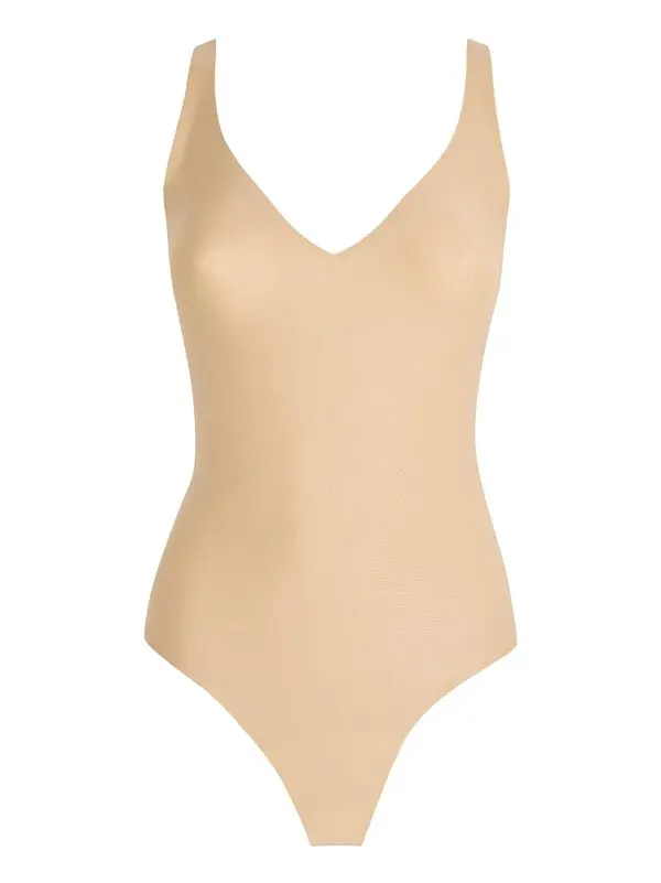 SKIMS Plunge Thong Bodysuit - Beige