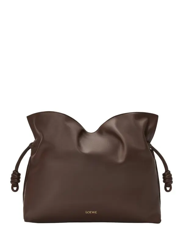 Loewe Large Leather Flamenco Purse - Brown