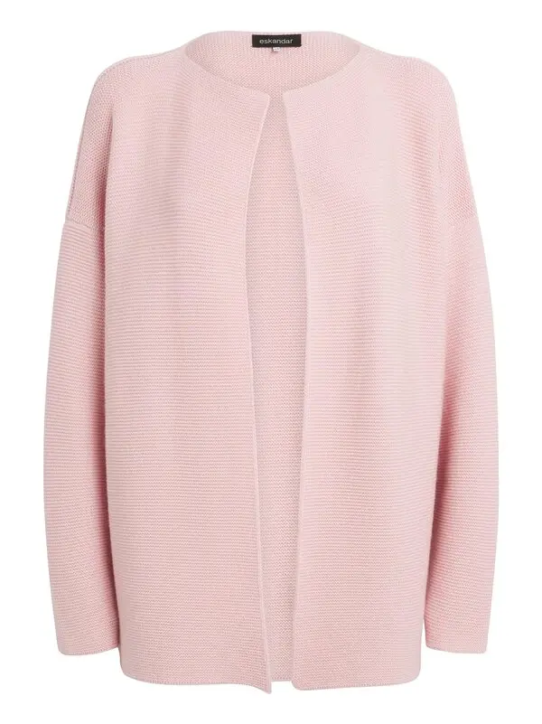 Eskandar Cashmere Knit Cardigan - Pink