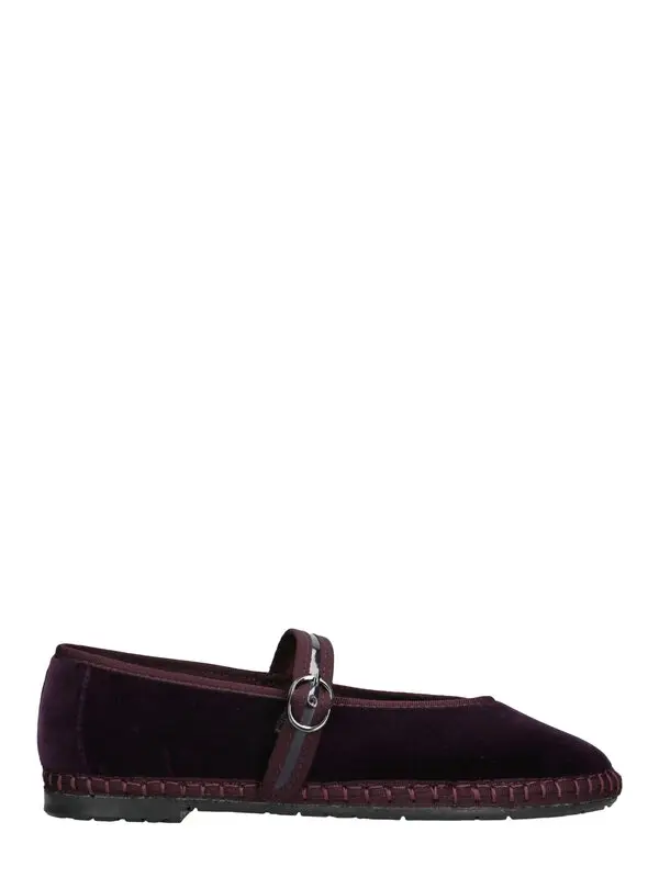 FLABELUS Velvet Mary Janes - Purple