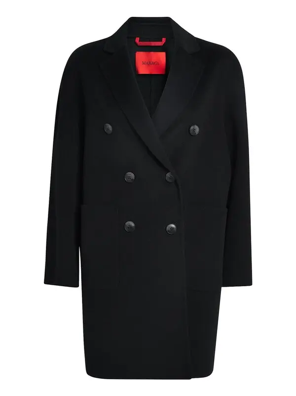 Max & Co. Virgin Wool Double-breasted Coat - Black