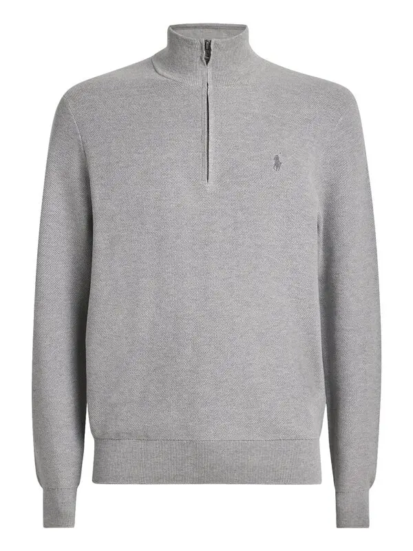 Polo Ralph Lauren Cotton Half-zip Sweater - Grey