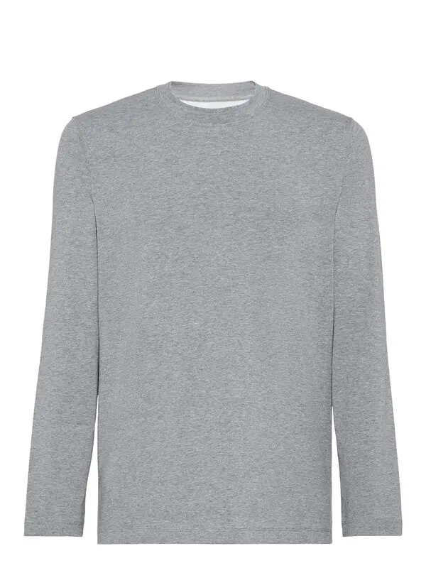 Brunello Cucinelli Cotton Long-sleeve T-shirt - Grey