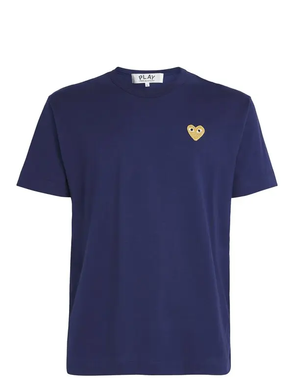 Play Comme Des Garcon Heart Logo T-shirt - Navy