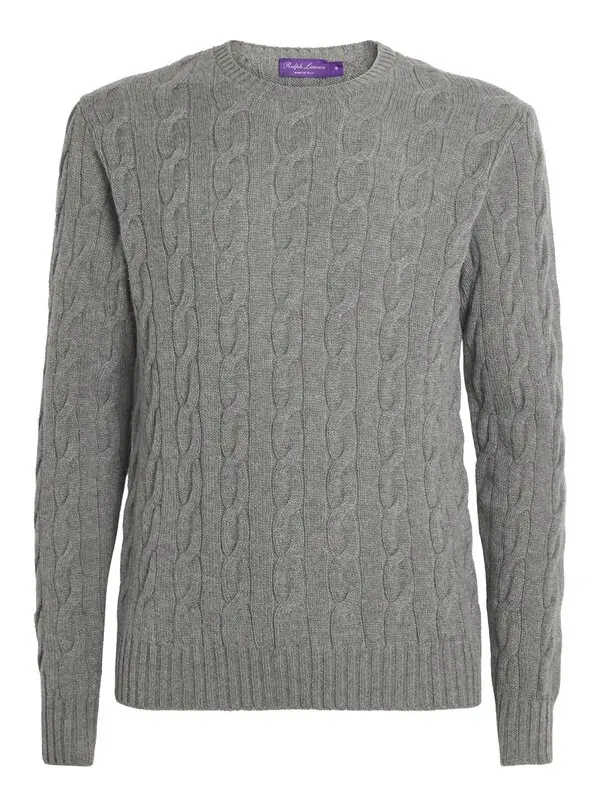 Ralph Lauren Purple Label Cashmere Cable-knit Sweater - Grey