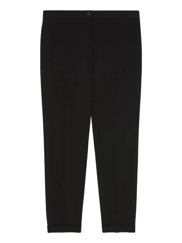 Marina Rinaldi Tapered Slim Tailored Trousers - Black