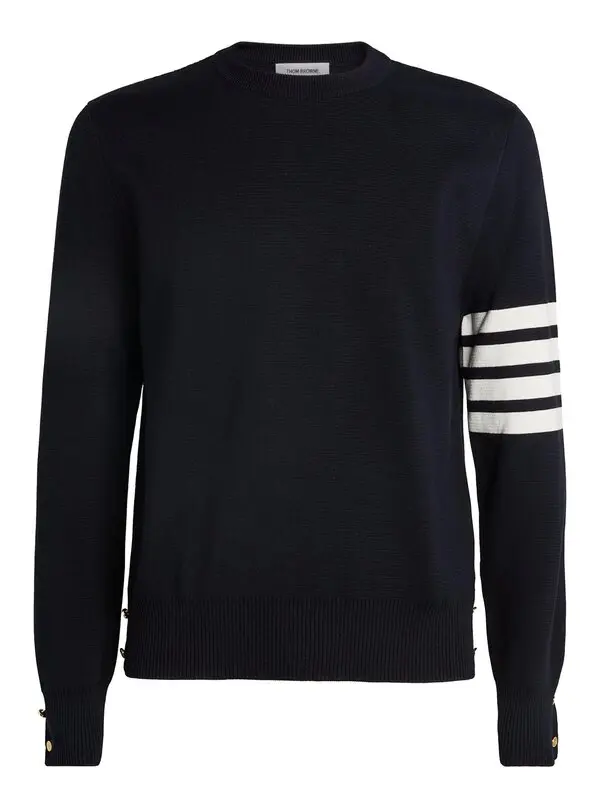 Thom Browne 4-bar Stripe Sweater - Navy