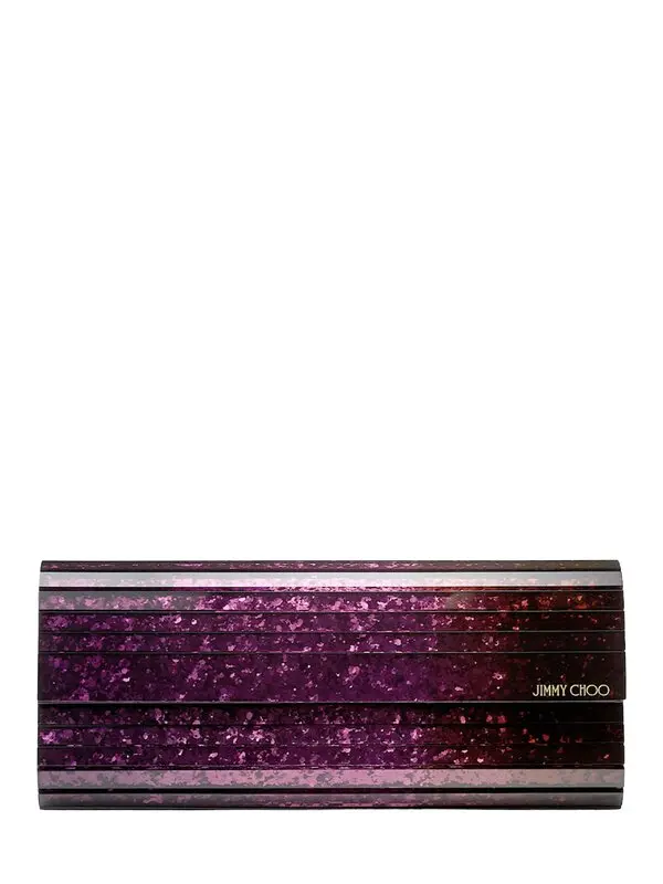 JIMMY CHOO Sweetie Glitter Clutch - Purple