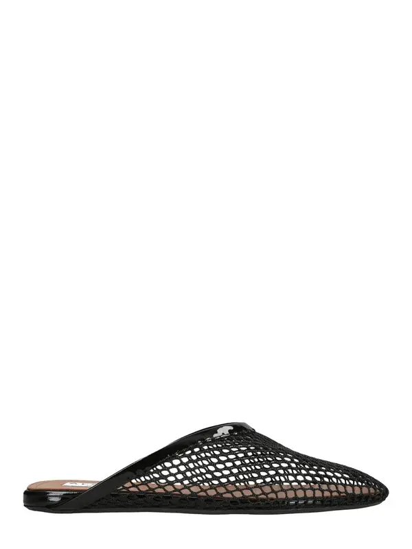 Alaïa Fishnet Mules - Black
