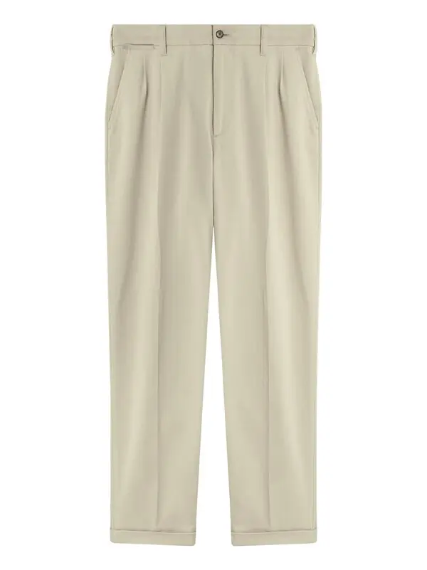 Dunhill Stretch-cotton Twill Double-pleat Chinos - Grey