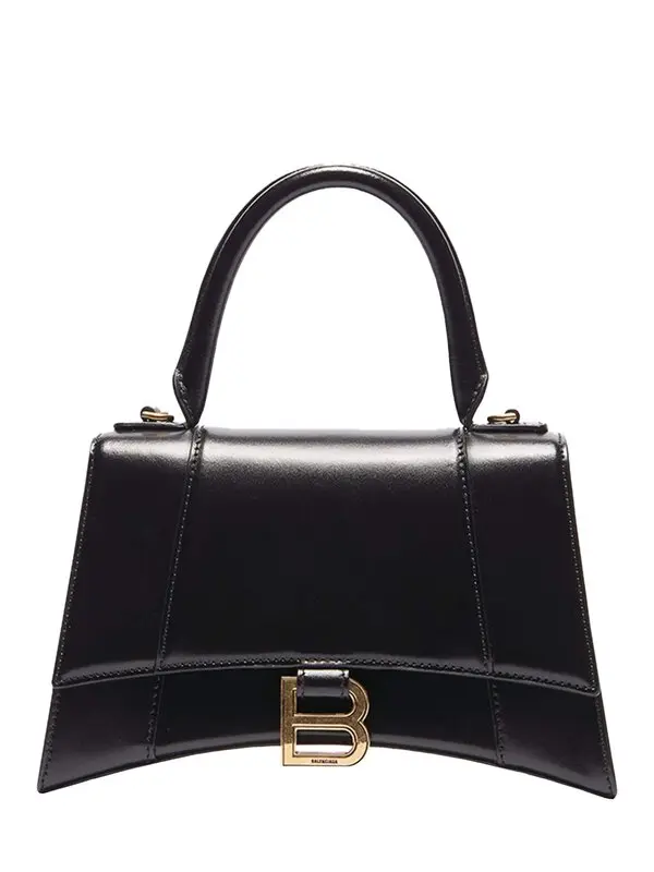 Balenciaga Small Hourglass Top-handle Bag - Black