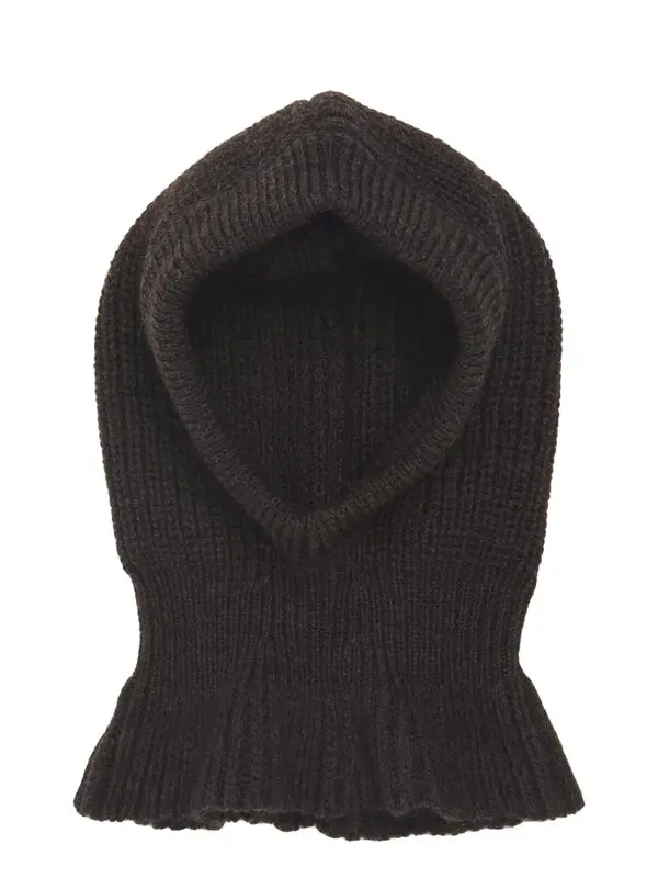 LEMAIRE Wool-blend Knitted Hood - Brown