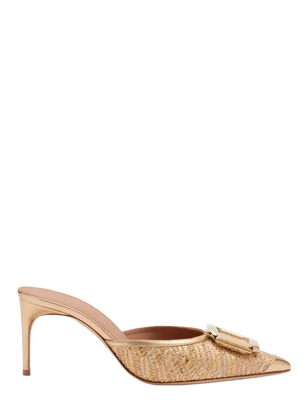 MALONE SOULIERS Mona 70 Heeled Mules - Gold