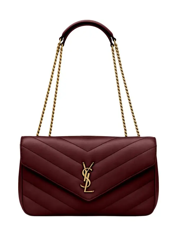 Saint Laurent Medium Loulou Shoulder Bag - Burgundy