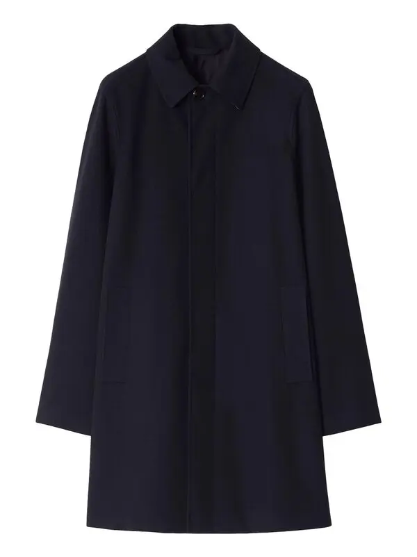 Burberry Cashmere Mid-length Car Coat - Navy
