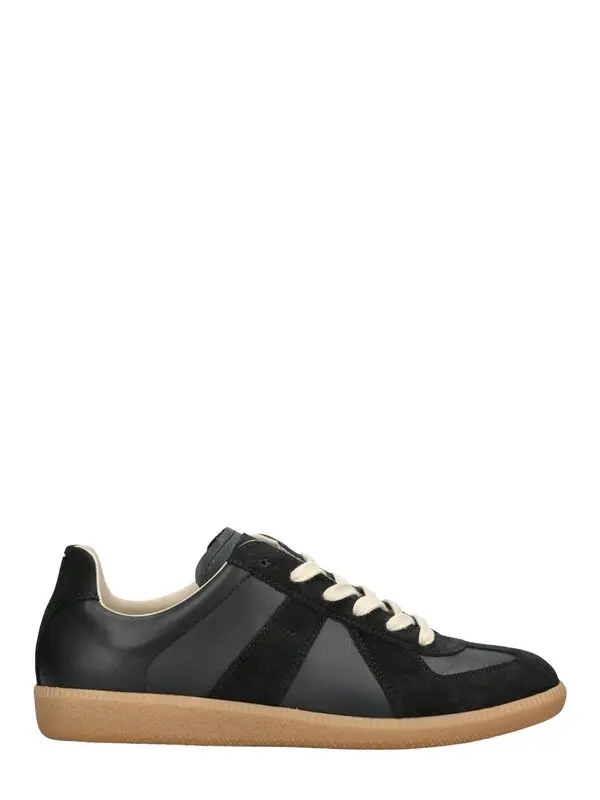 MAISON MARGIELA Leather-suede Replica Sneakers - Black