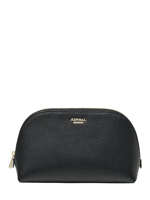 ASPINAL OF LONDON Small Leather Cosmetic Case - Black