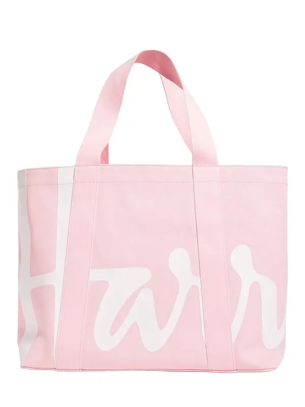 Harrods Medium Cotton Logo Tote Bag - Pink