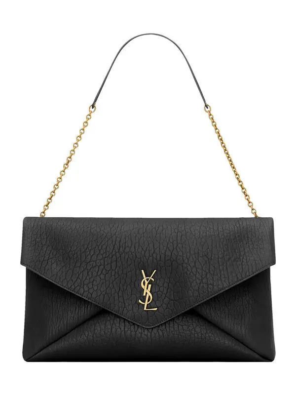 Saint Laurent Cassandre Envelope Pouch - Black