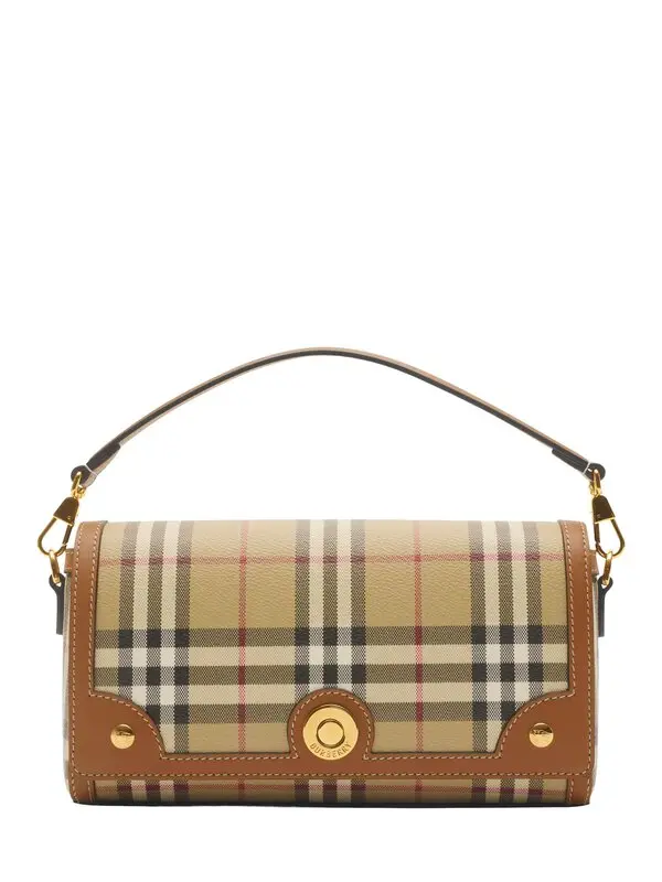 Burberry Check Top-handle Bag - Brown