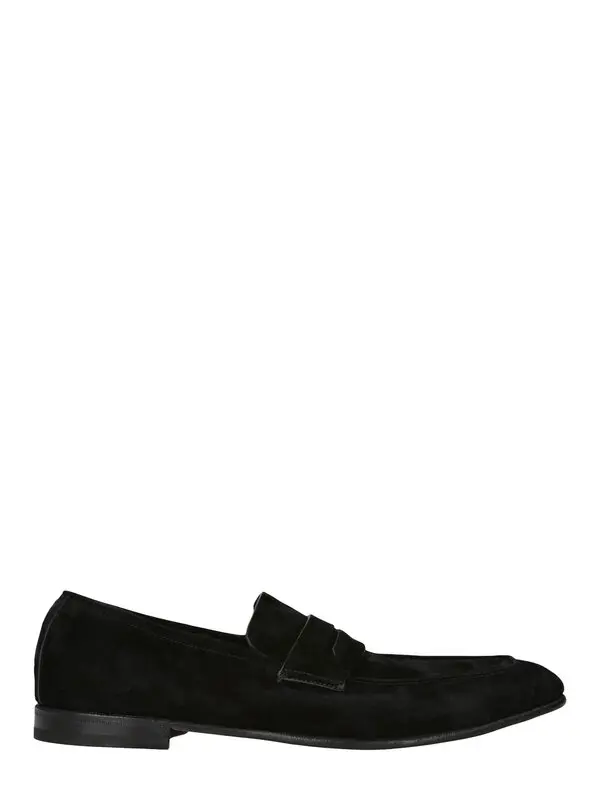 Zegna L'asola Suede Loafers - Black