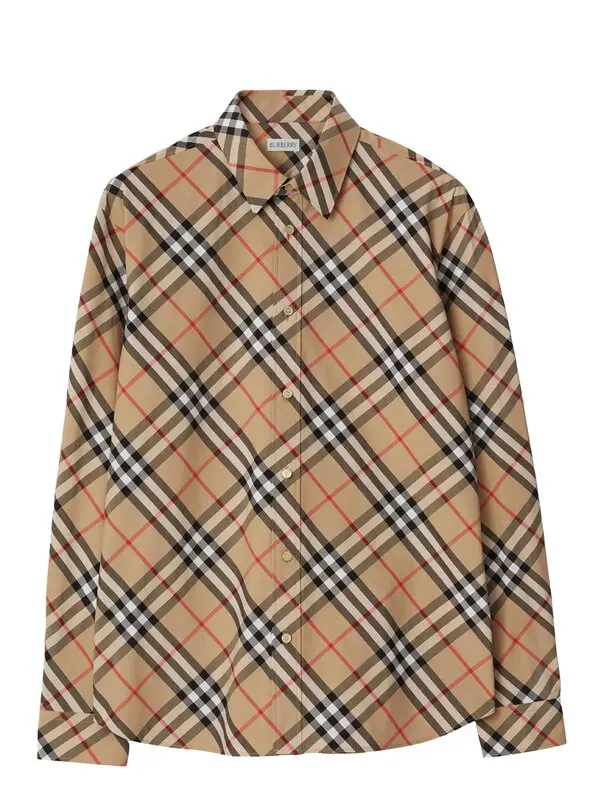 Burberry Cotton Check Shirt - Beige