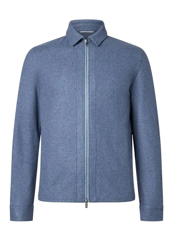 Marco Pescarolo Cashmere Zip Jacket - Blue