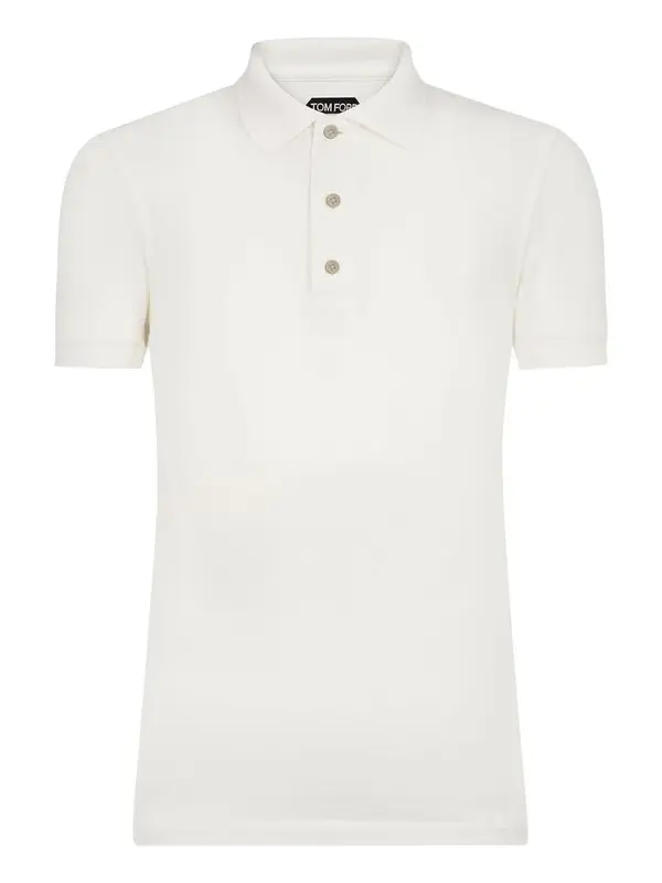 TOM FORD Piquet Polo Shirt - White