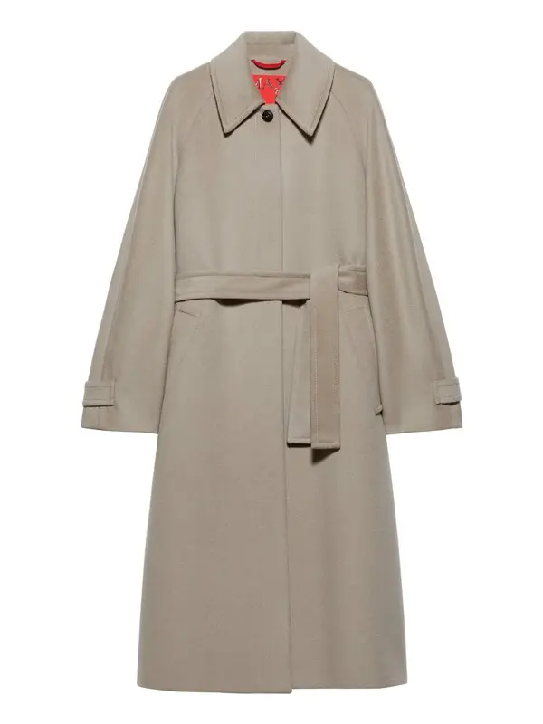 Max & Co. Wool-cashmere Wrap Coat - Grey