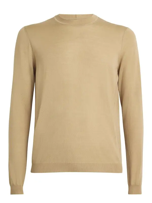 Giorgio Armani Crew-neck Cashmere Sweater - Beige