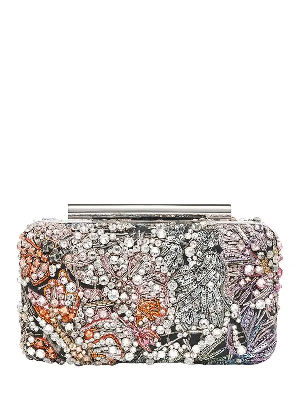 Alexander McQueen Leather T-bar Box Clutch - Metallic