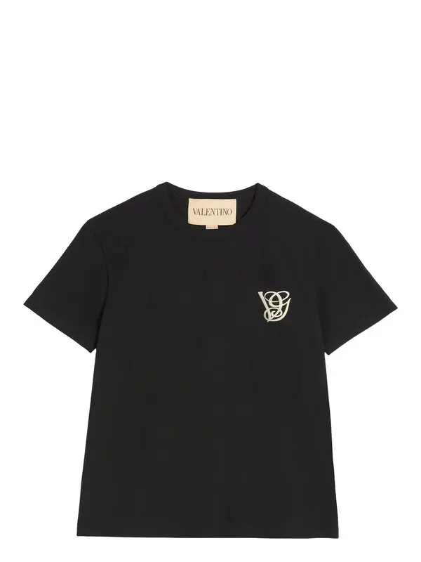 Valentino Garavani Cotton Monogram T-shirt - Black
