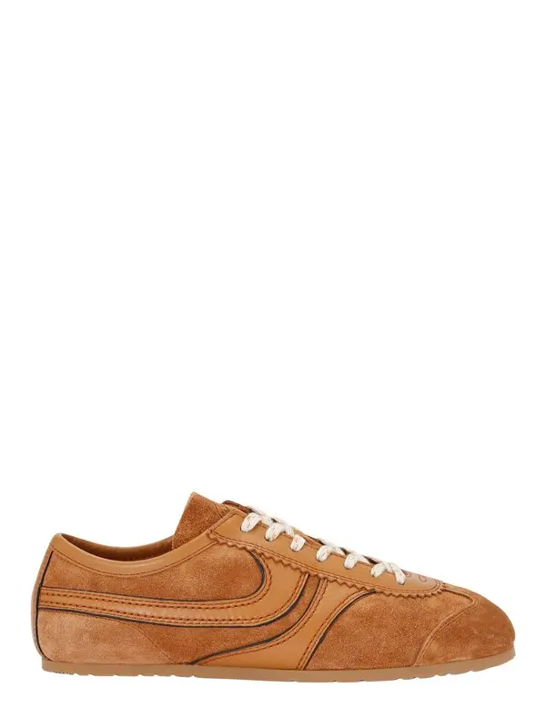 Dries Van Noten Suede Dustin Sneakers - Beige