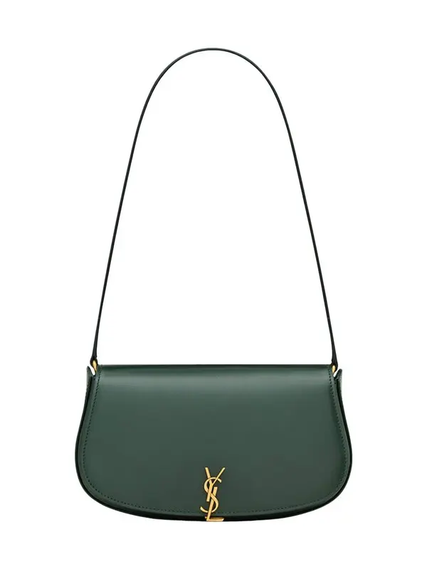 Saint Laurent Mini Leather Voltaire Shoulder Bag - Green